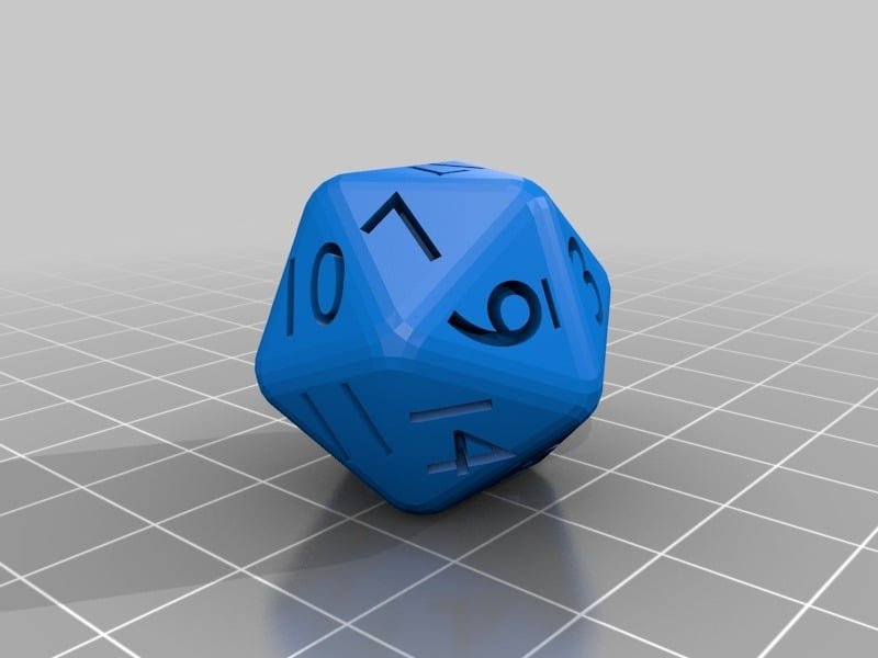 Dice Set (d4, D6, D8, D10, D12, D20) 3D Printer Model Download Free STL ...