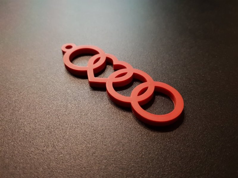 Audi Heart Keychain V2 3D Printer Model Download Free STL File - 3axis.co