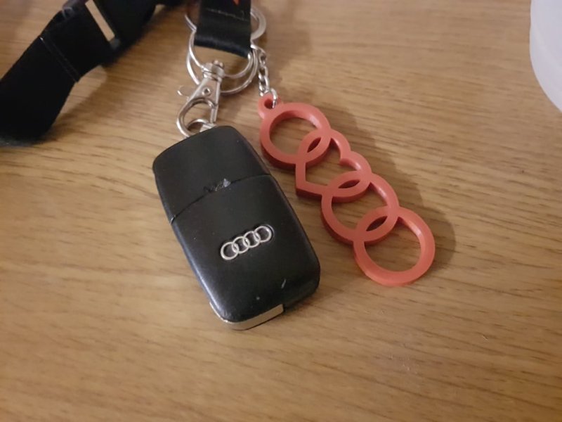 Audi Heart Keychain V2 3D Printer Model Download Free STL File - 3axis.co