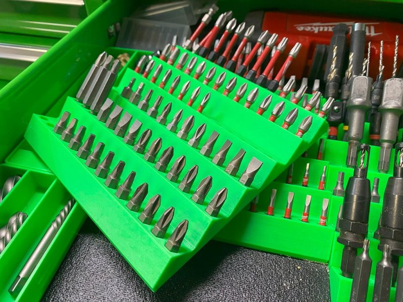 Hex Bit Organizer – Angled 3D Printer Model Download Free STL File ...