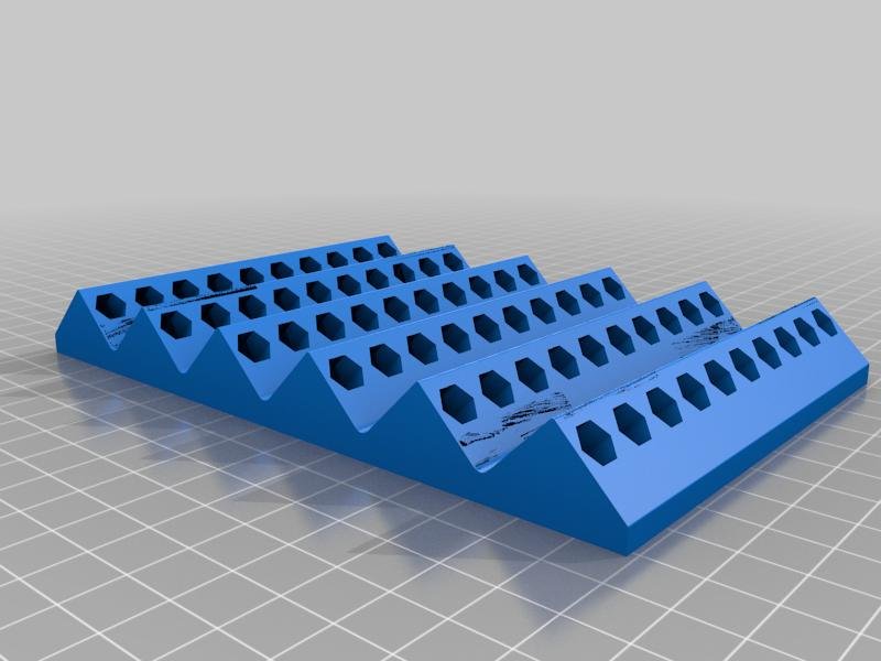 Hex Bit Organizer – Angled 3D Printer Model Download Free STL File ...
