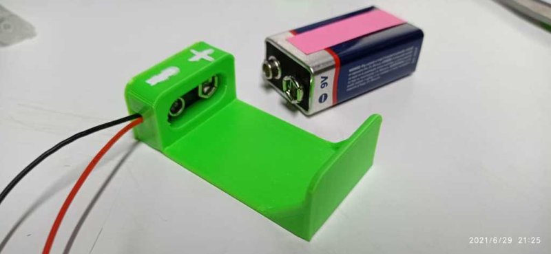Holder 9V Battery 3D Printer Model Download Free STL File - 3axis.co