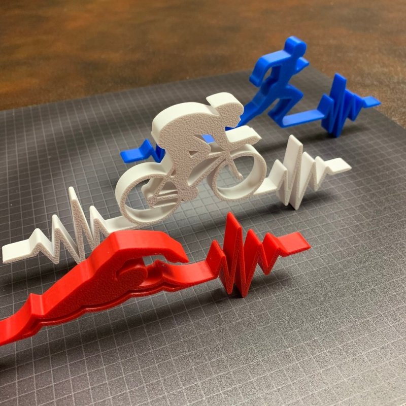 Swim Bike Run Heartbeat 3D Printer Model Download Free STL File - 3axis.co