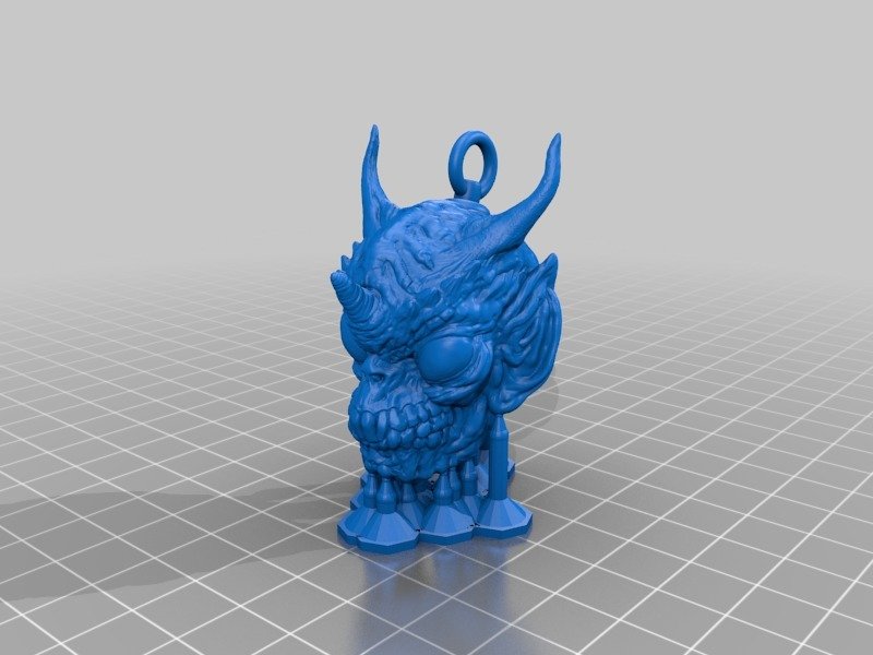 Japanese Demon Heads 3D Printer Model Download Free STL File - 3axis.co