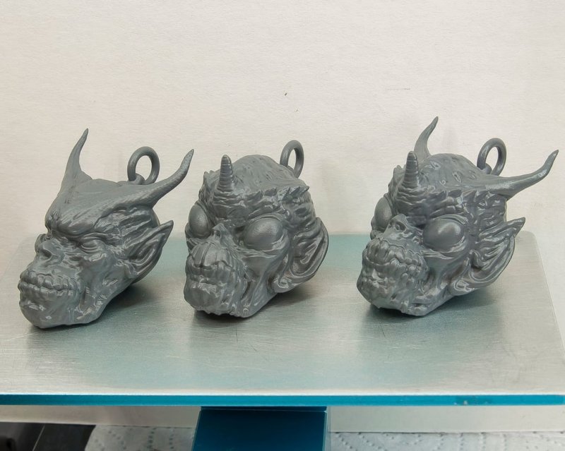 Japanese Demon Heads 3D Printer Model Download Free STL File - 3axis.co