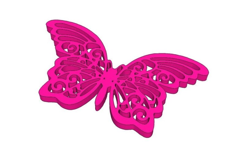 Butterfly # 58 3D Printer Model Download Free STL File - 3axis.co
