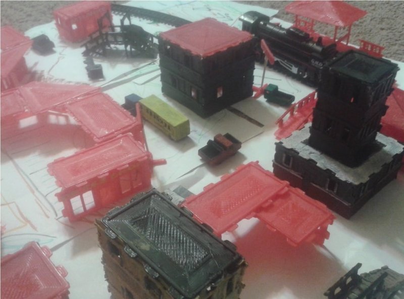 Miniature CITY For HO MODEL RAILROAD – HO Miniature Parts Kit 3D ...