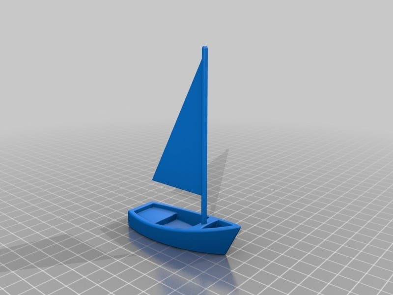 Toy Sailboat 3D Printer Model Download Free STL File - 3axis.co