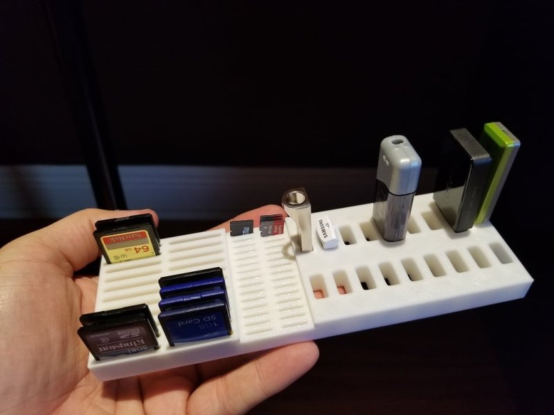 IKEA ALEX Box USB, CF, Microsd Holder (3×1 Size) 3D Printer Model ...