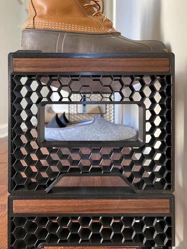 Stackable Shoe Rack 3D Printer Model Download Free STL File - 3axis.co