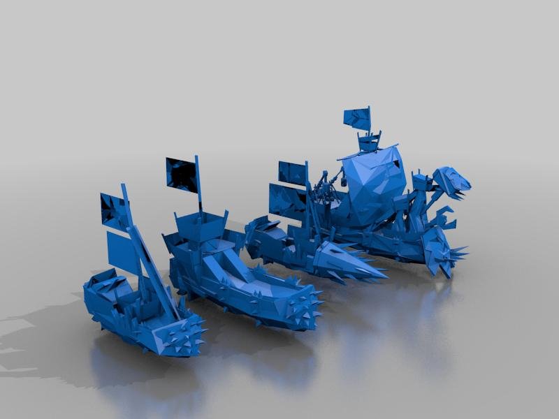 Vampire Coast Ship Fleets (mostly Unedited) 3D Printer Model Download ...