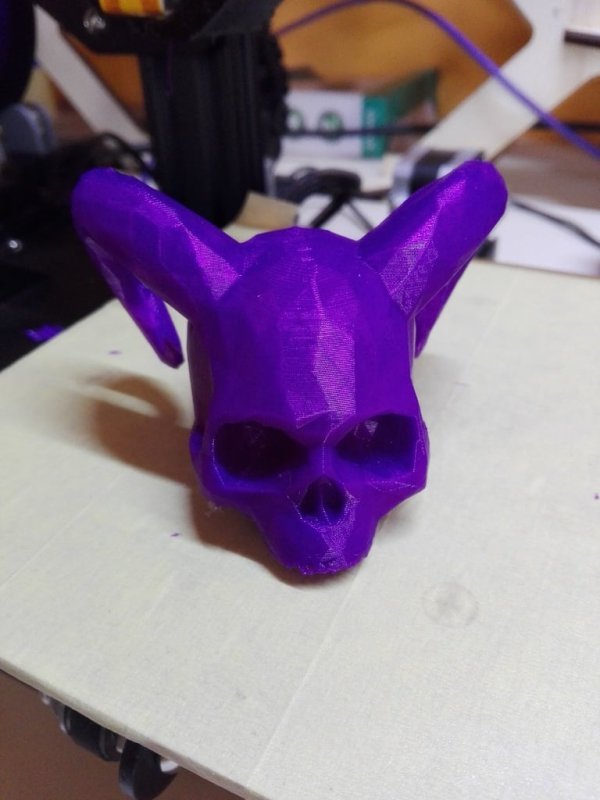 LOW POLY Horned Skull 3D Printer Model Download Free STL File - 3axis.co