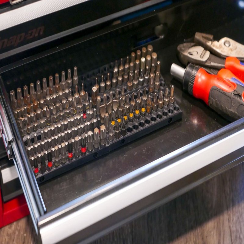 Bit Driver Tray Organizer – 4 X 12 3D Printer Model Download Free STL ...