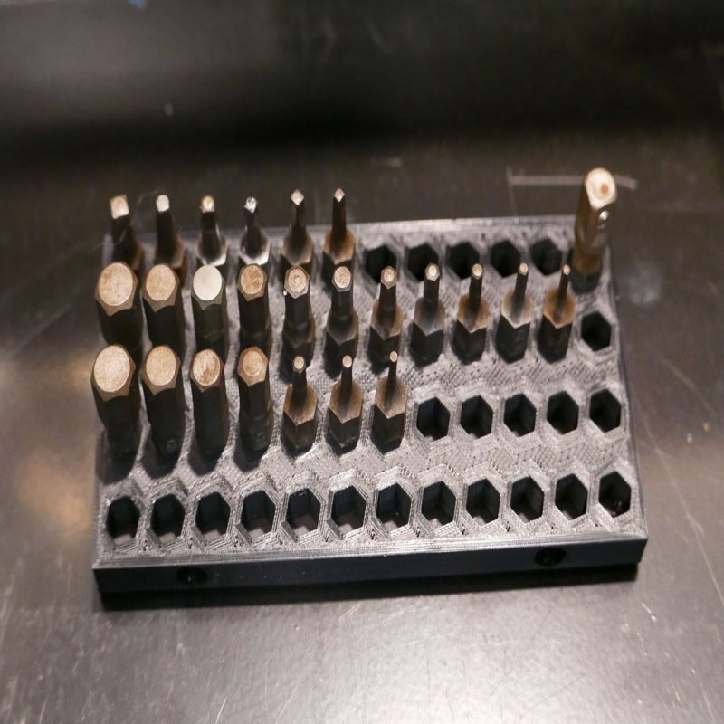 Bit Driver Tray Organizer – 4 X 12 3D Printer Model Download Free STL ...
