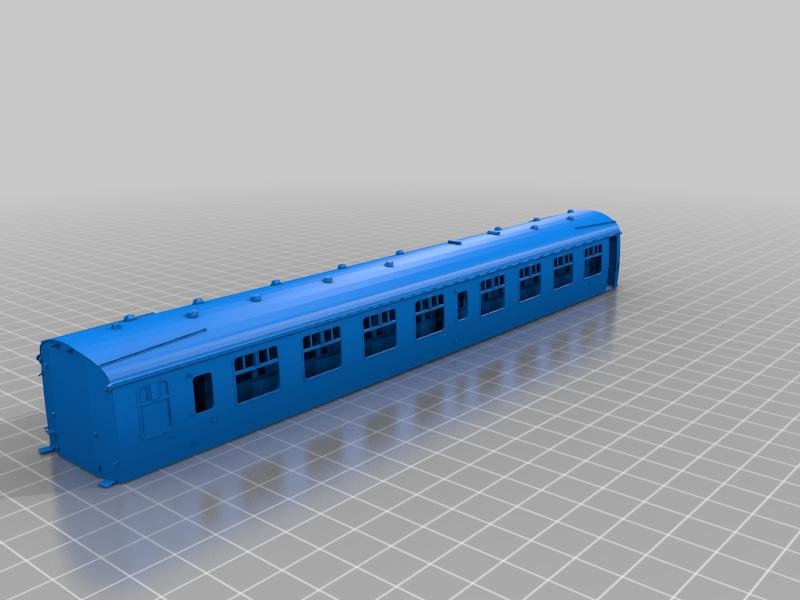 British Rail Mk1 Coach Ho Scale 3D Model 3D Printer Model Download Free ...