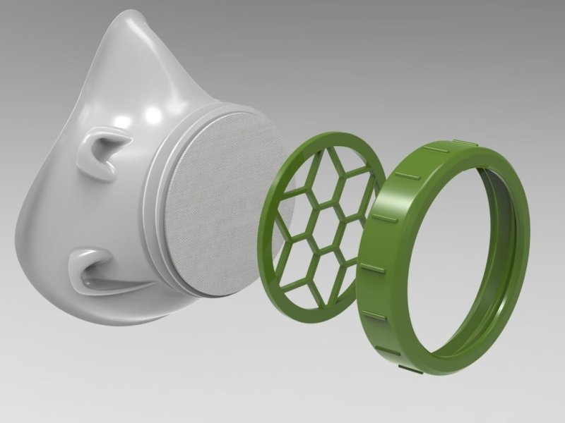 Covid-19 Mask (FDM Optimized) 3D Printer Model Download Free STL File ...