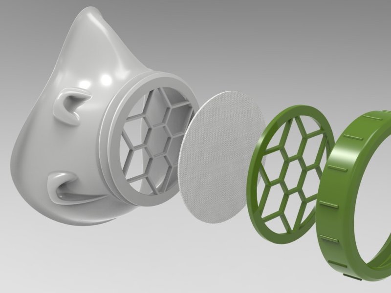 Covid-19 Mask (FDM Optimized) 3D Printer Model Download Free STL File ...