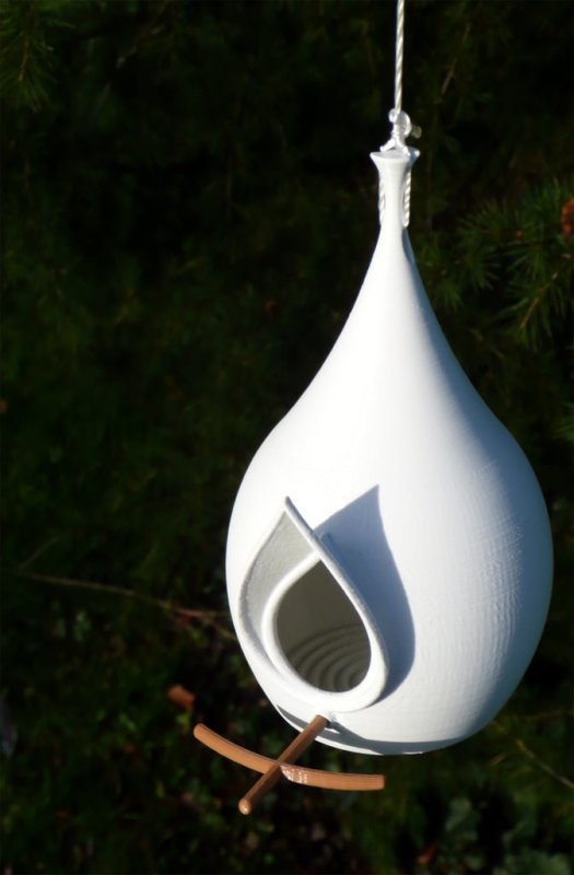 Easy Print Birdhouse & Separate Perches. 3D Printer Model Download Free ...