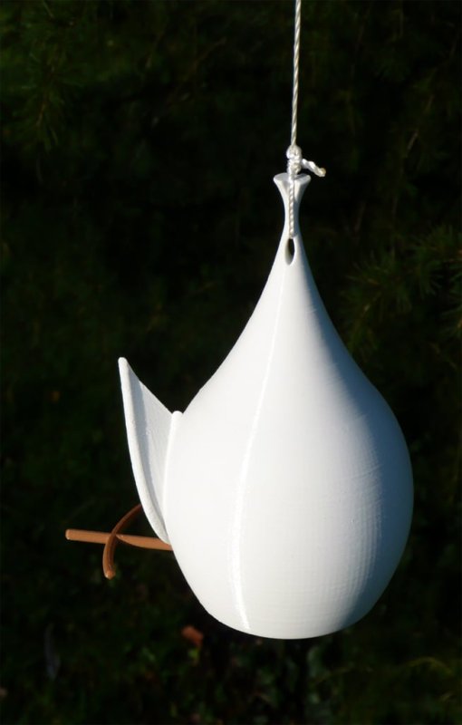 Easy Print Birdhouse & Separate Perches. 3D Printer Model Download Free ...