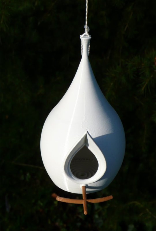 Easy Print Birdhouse & Separate Perches. 3D Printer Model Download Free ...