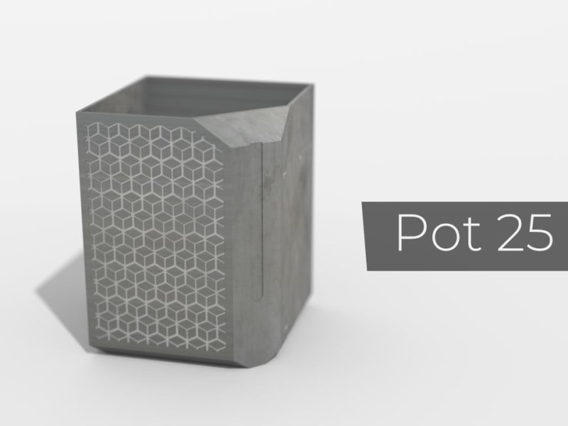 Pot_25 3D Printer Model Download Free STL File - 3axis.co