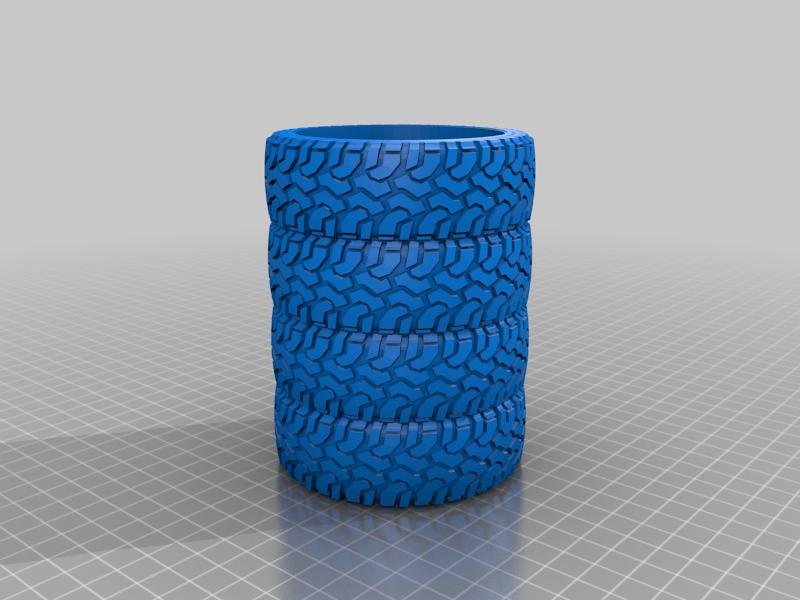 Mud Tire Pen Holder 3D Printer Model Download Free STL File - 3axis.co