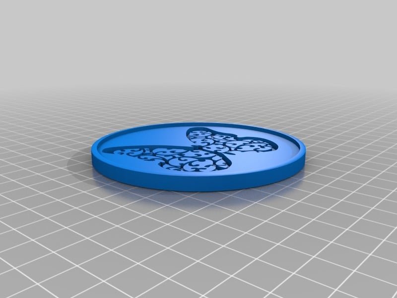 Butterfly Coaster 3D Printer Model Download Free STL File - 3axis.co