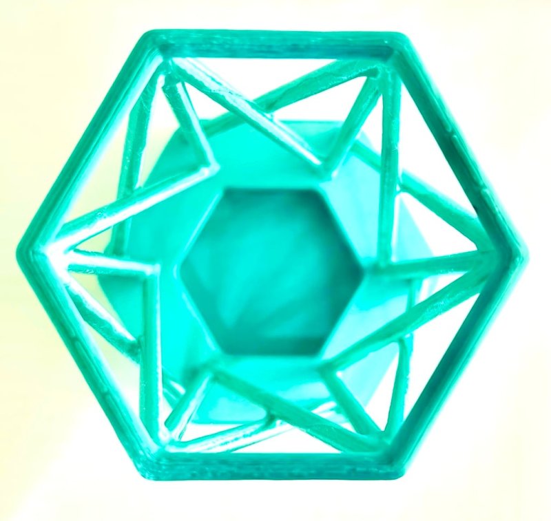 Hexagonal Wireframe Pen/Pencil Cup 3D Printer Model Download Free STL ...