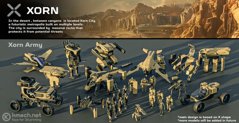 Mech Modular Action Figure 3D Printer Model Download Free STL File ...