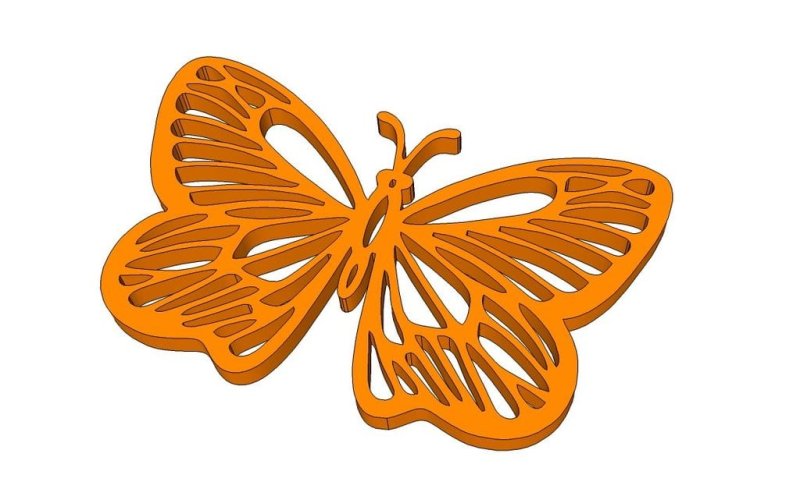 Butterfly # 61 3D Printer Model Download Free STL File - 3axis.co