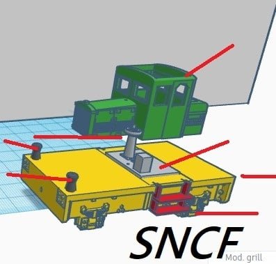 Locomotive Locotracteur BERLIET – Shunter BERLIET HO Scale 3D Printer ...