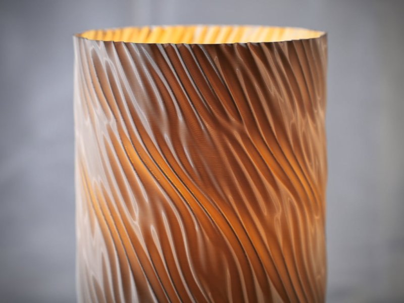 Helical Waves Lamp Shade 3D Printer Model Download Free STL File - 3axis.co