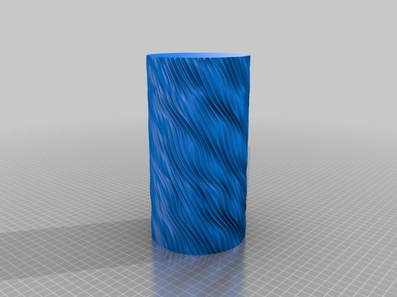 Helical Waves Lamp Shade 3D Printer Model Download Free STL File - 3axis.co